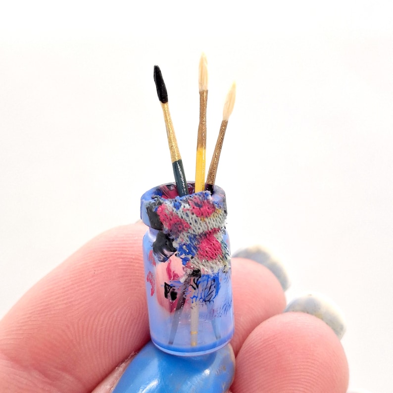 Miniature Paint Brushes - 1/12th Scale Paint Brush Sets - Dollhouse ...