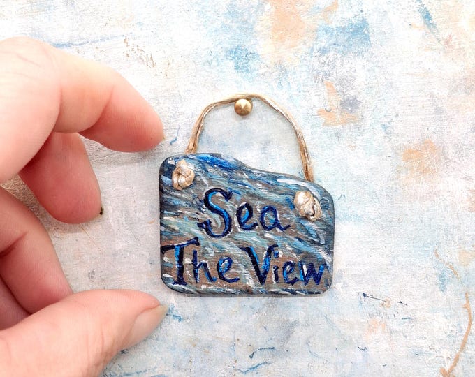 Miniature Seaside Sign, Dolls House Beach Sign, 12th Scale Seaside ...