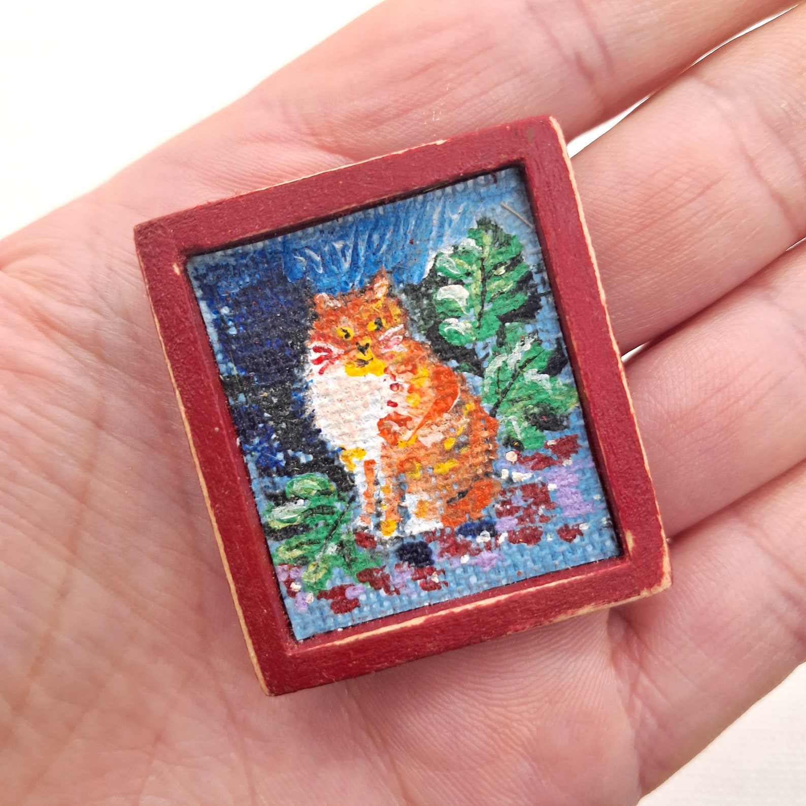 Dolls House Cat Paintings, Portraits, Miniature Framed Artworks, 1:12th ...