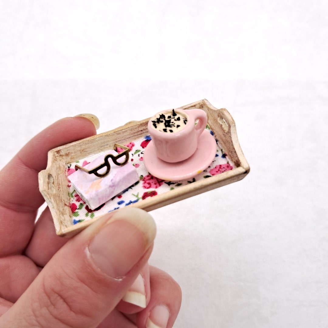 Dolls House Tea Tray, 1:12th Scale Dolls House Miniature Kitchen Trays ...