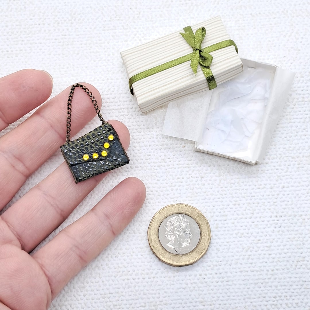Miniature Purse, Dolls House Purse Set, 12th Scale Fashion Bags - Etsy
