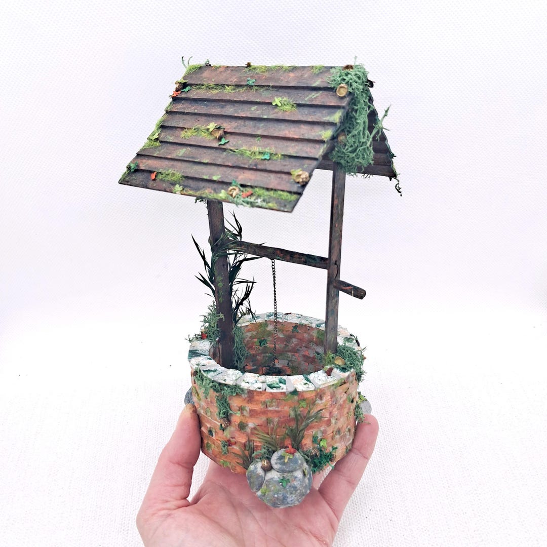 Dolls House Miniature Wishing Well, Miniature Fairy Garden Well - Etsy