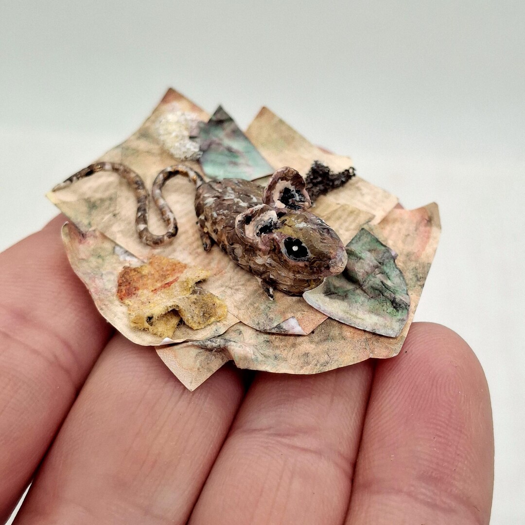 Dollhouse Rat, Miniature Rat, 1:12th Scale Rat, Dolls House Pet Animals ...