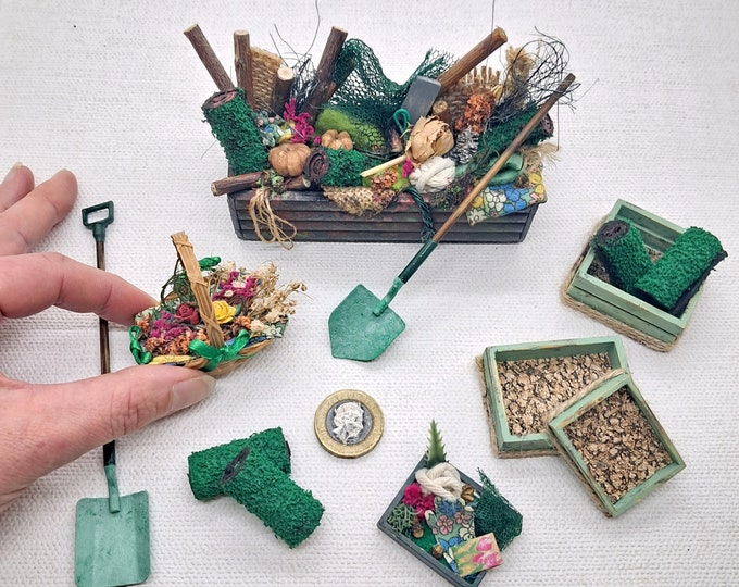 Dolls House Garden Accessories, Miniature Flowers, Potted Plants ...
