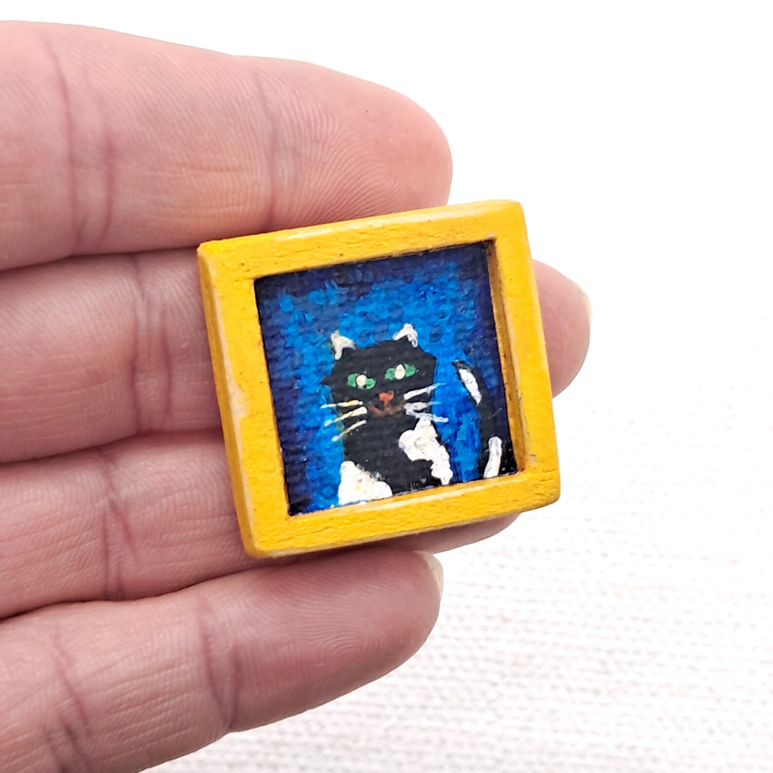 Dolls House Cat Paintings, Portraits, Miniature Framed Artworks, 1:12th ...