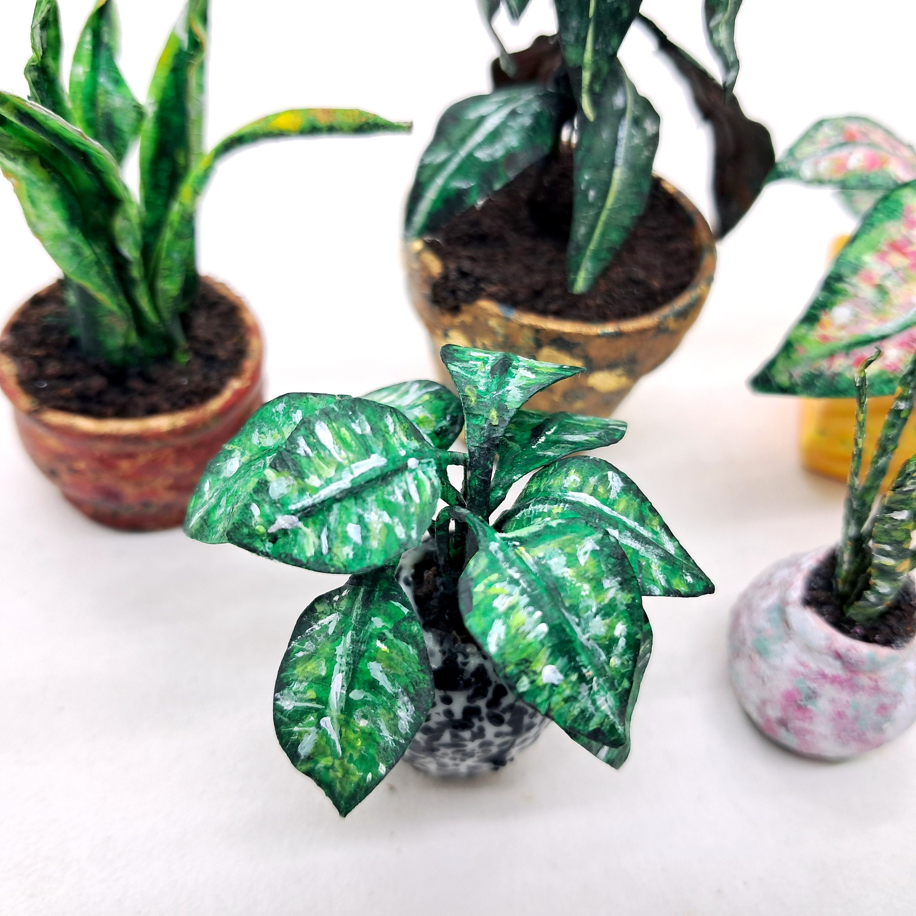 Dolls House Potted Plant, 1:12th Scale Miniature Plant, Chinese ...