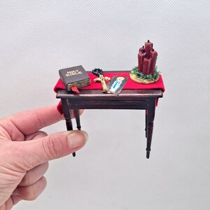 Dolls House Church, Bible, Side Table, 1:12th Scale Miniature Religious ...