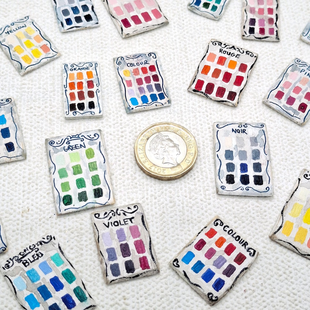 Miniature Colour Charts, 1:12th Scale Dolls House Color Palettes - Etsy