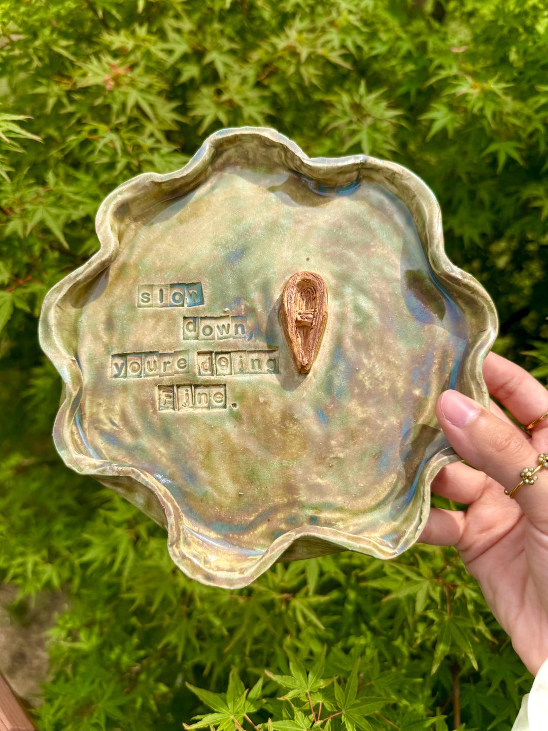 Cottagecore Slow Living Lake Plate, Handmade Ceramic, Pottery, Slow ...