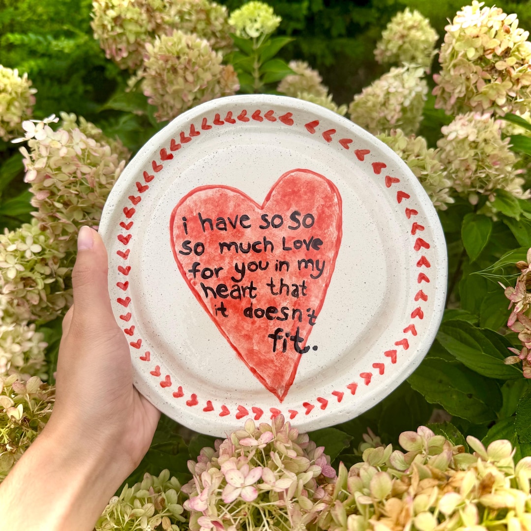 Love Inspired Plates, Handmade Ceramic, Red Pottery, Handmade Small ...