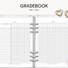 Printable Grade Book, Teacher Grading System, Grade Tracker, Digital ...