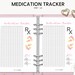 Medication Tracker, Vitamin Tracker, Medicine List, Pill Chart, Daily ...