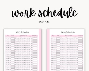 Pink Marble Time Sheet Log for Freelancers (Download Now) - Etsy