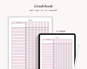 Teacher Planner 2023-2024 Teacher Gradebook Printable - Etsy