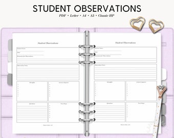 Lesson Observation Notes/form - Etsy