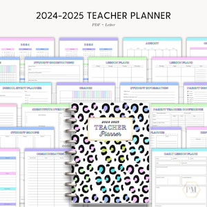 2024 2025 Teacher Planner Printable, Teacher Gradebook, Digital Teacher ...
