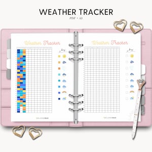 Weather Tracker, Weather Report Tracker, Weather Log, Yearly ...