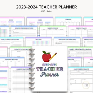Apple Teacher Planner Printable Teacher Gradebook 2023-2024 - Etsy