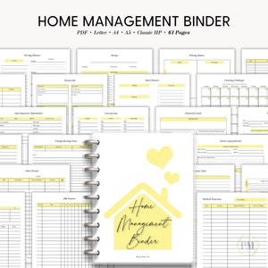 Home Organizer, House Keeping Binder, Household Binder, Home Management ...
