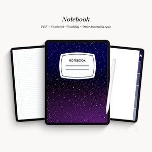 Digital Notebook With Tabs, 5 Divider Digital Notebook, Notes Templates ...