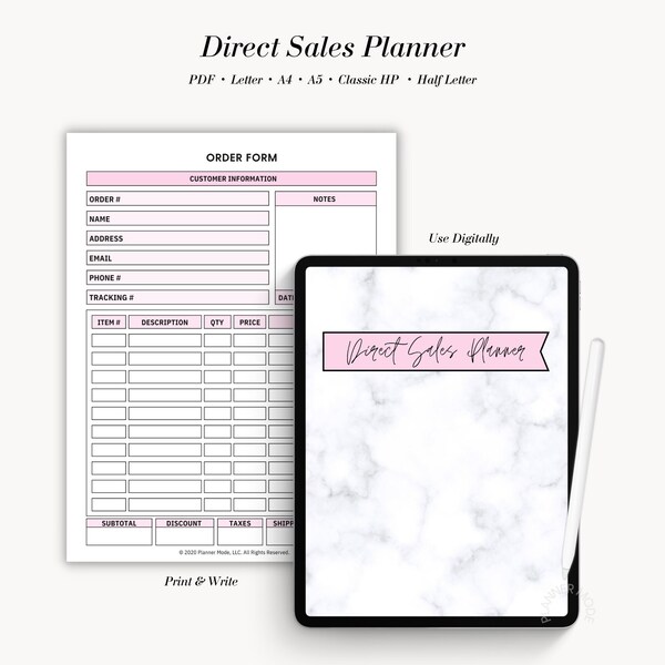 Direct Sales Planner - Etsy