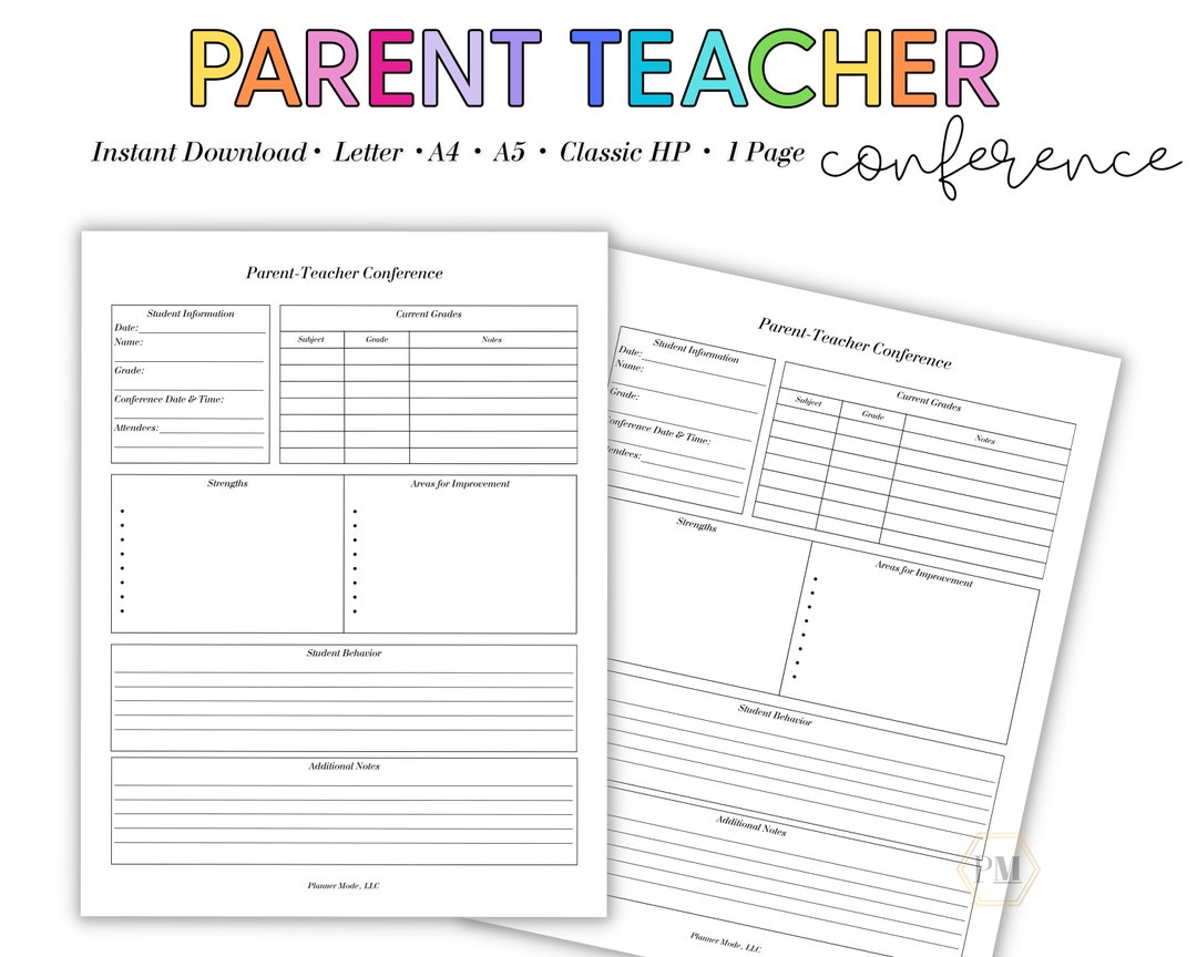 Parent Teacher Conference, Parent Communication, Classroom Management ...