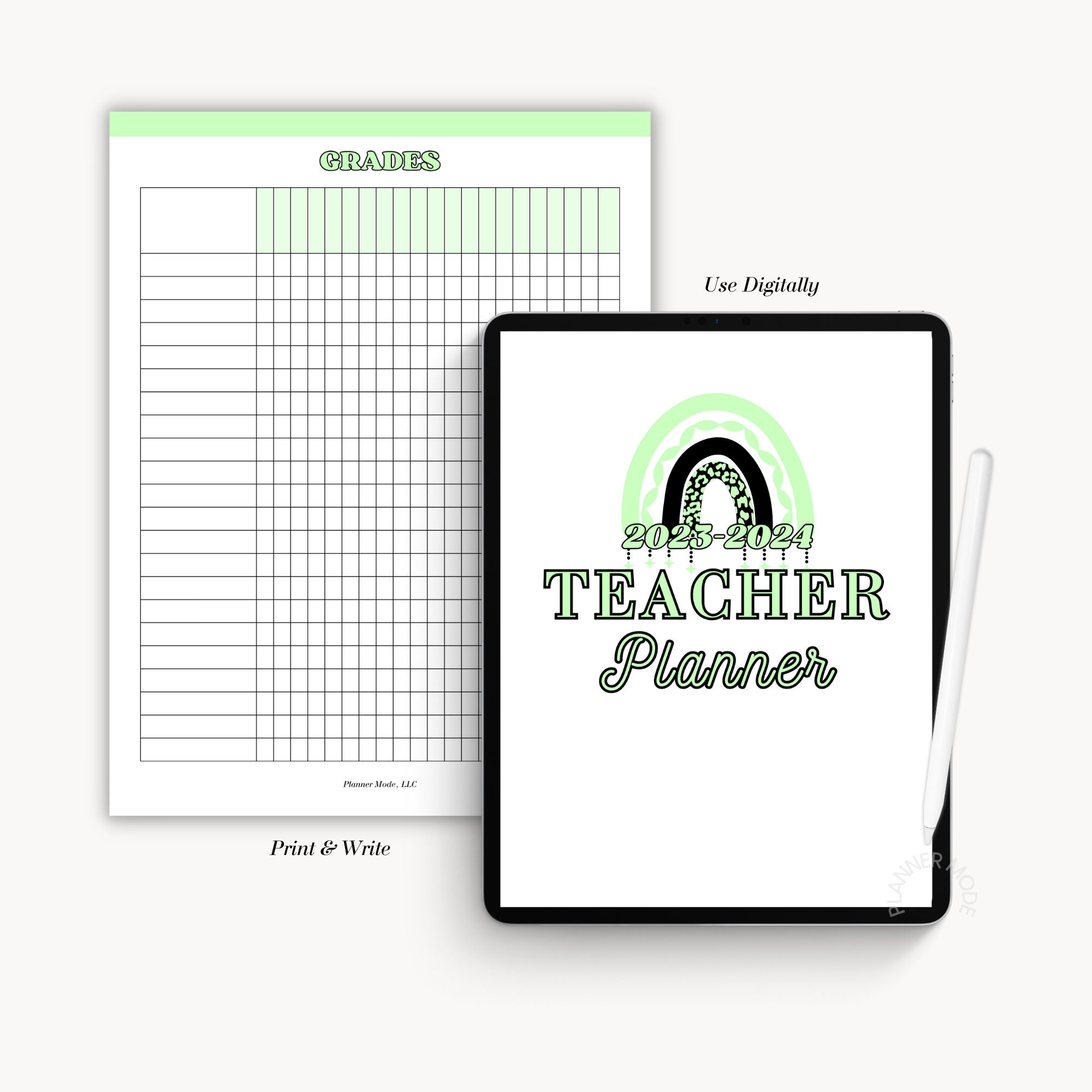 Teacher Planner Printable Teacher Gradebook 2023-2024 - Etsy