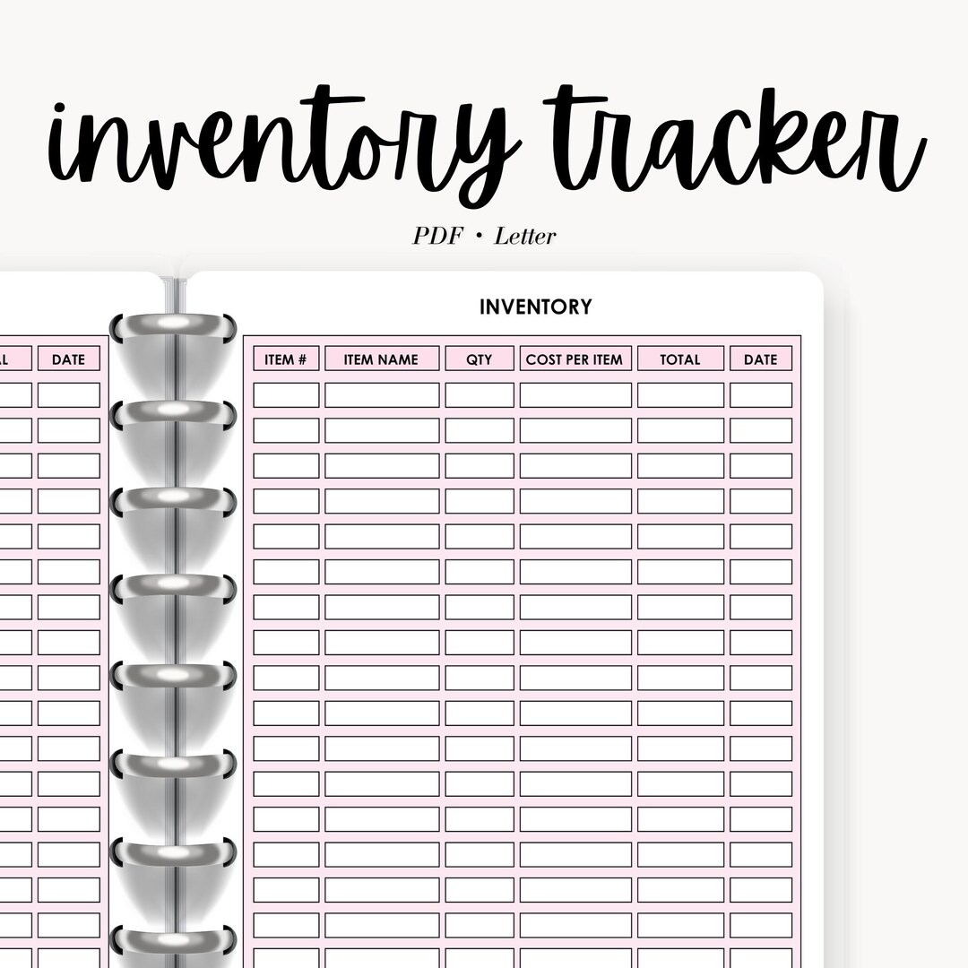 Inventory Tracker Printable | Product Stock Log PDF | Track Inventory ...