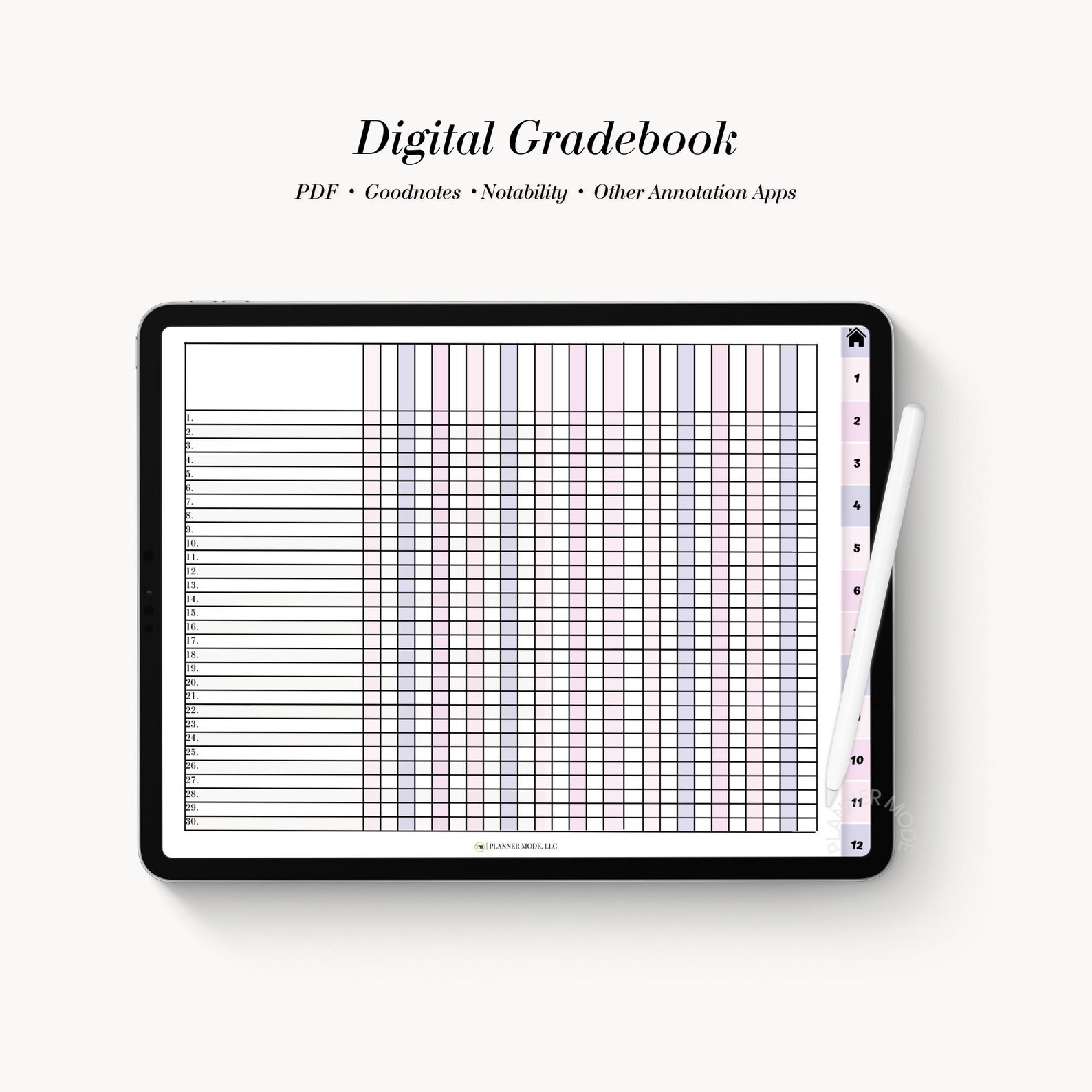 Digital Gradebook, Teacher Gradebook, Grade Tracker, Record Book, Grade ...