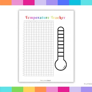 Temperature Tracker, Weather Log, Yearly Temperature Tracker, Fever ...