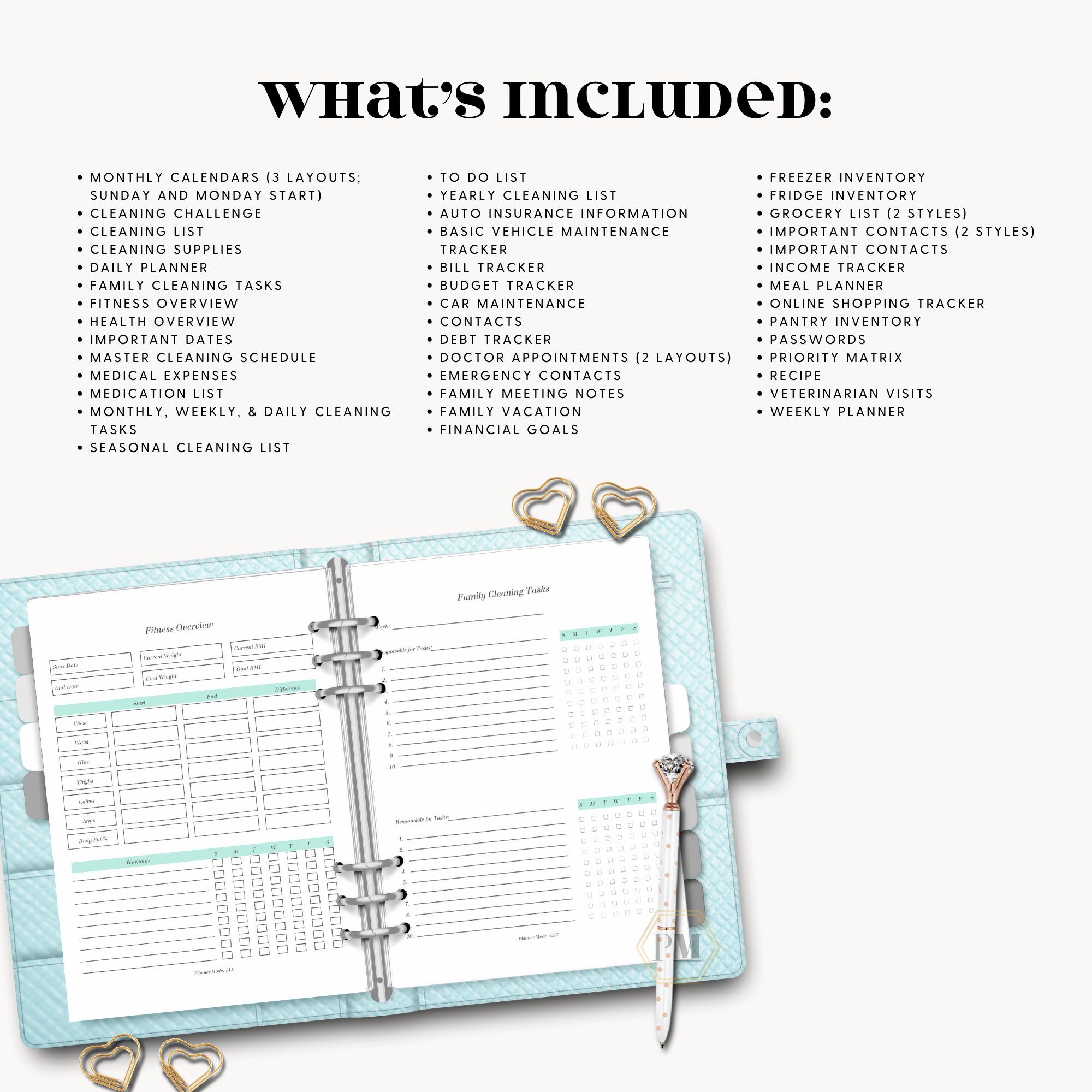 Home Management Binder, Household Binder, Home Binder, Family Household ...