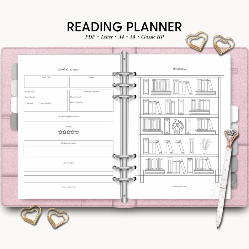 Reading Planner, Book Tracker, Reading Log, Goodnotes Reading Journal ...
