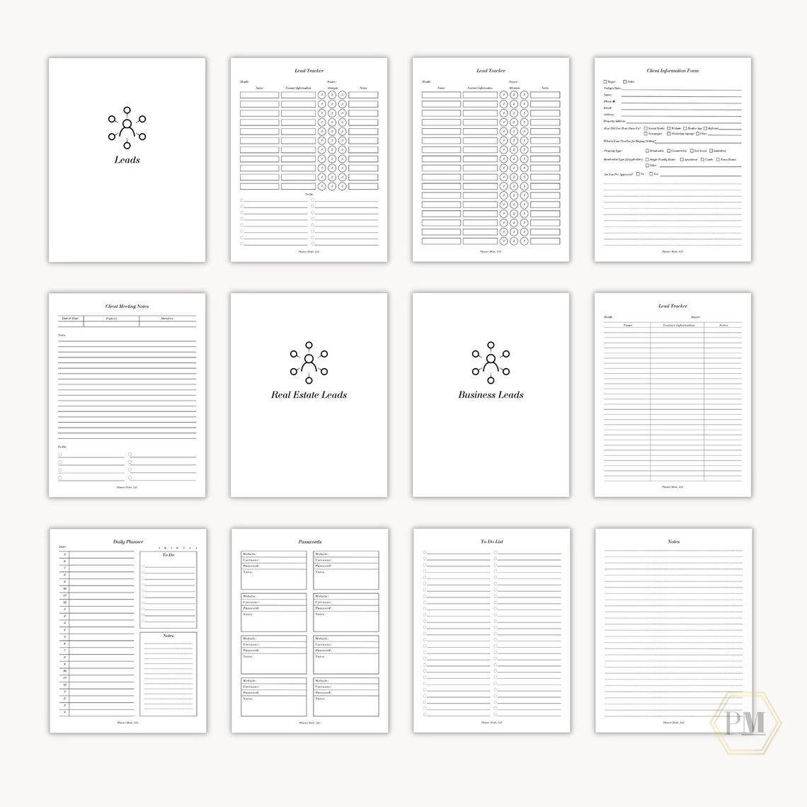 Lead Tracker Printable | Sales Lead Log PDF | CRM Sheet for ...