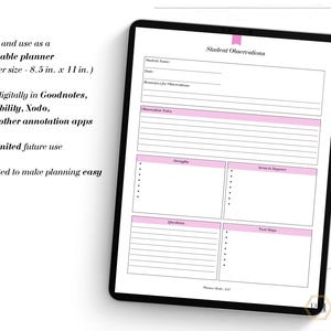 Student Observation Forms Bundle: Classroom Notes (digital Download) - Etsy