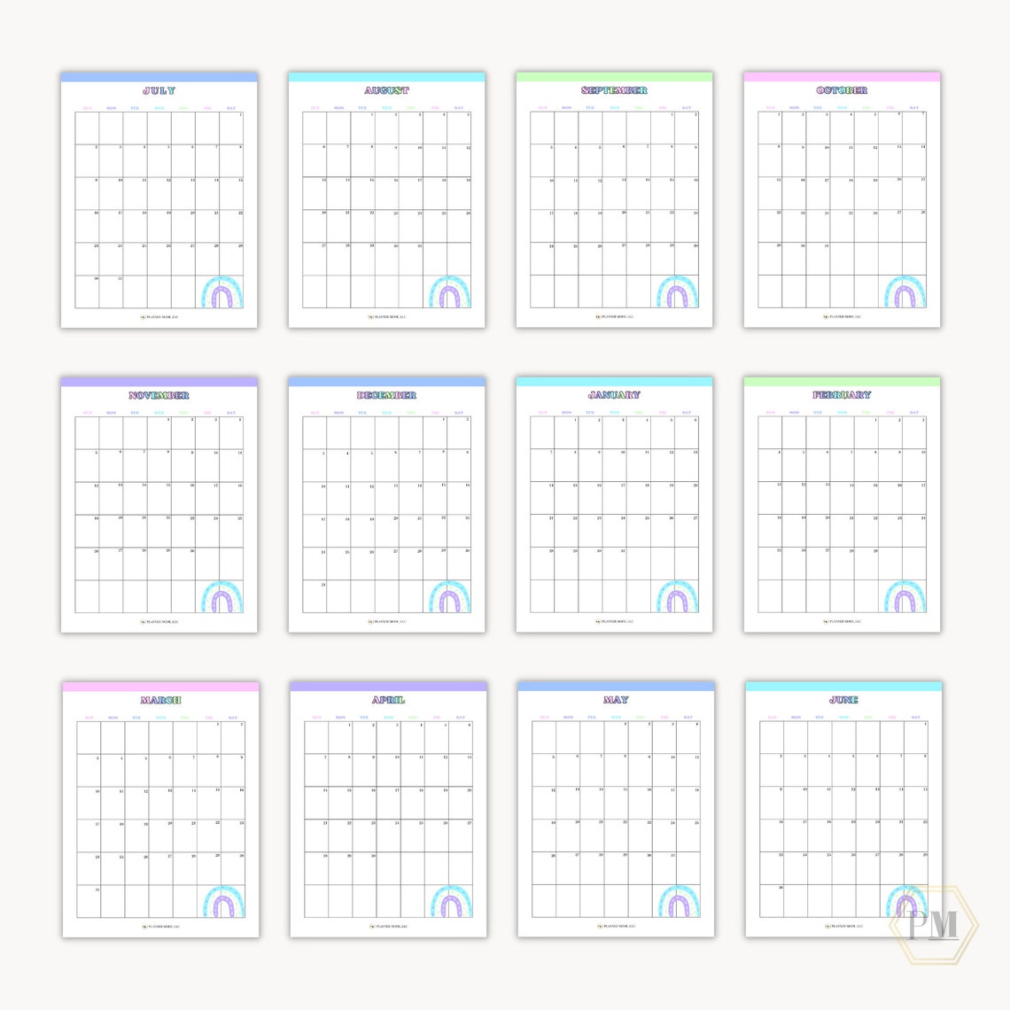 2023-2024 Teacher Planner Printable, Teacher Gradebook, Digital Teacher ...
