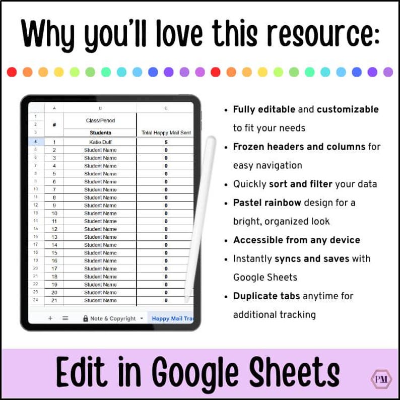 Happy Mail Tracker, Positive Student Note Home, Good Behavior Mail ...