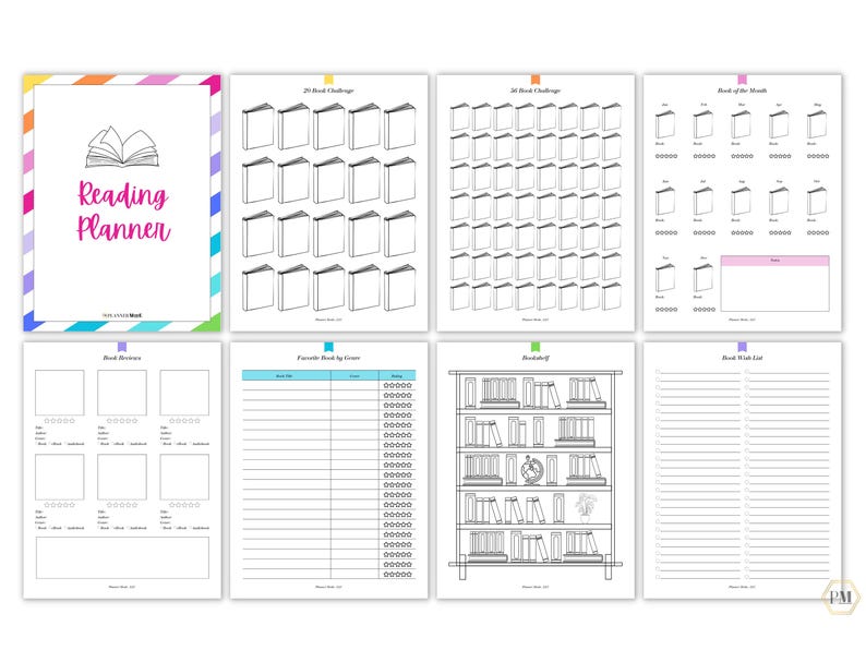 Reading Planner Printable | Book Tracker and Reading Log for Book ...