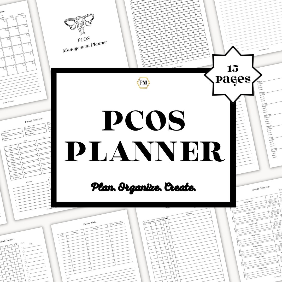 PCOS Planner Printable | Hormone Tracker PDF | Health Journal | Symptom ...