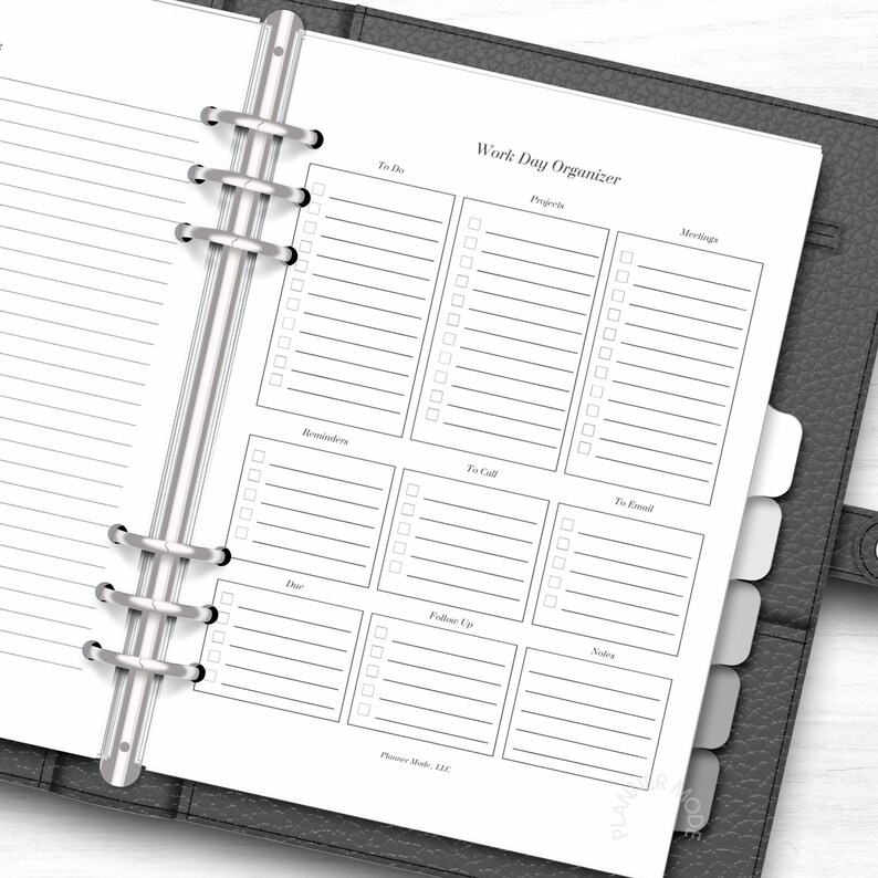 Work Day Organizer Printable | Daily Work Planner PDF | Task List ...