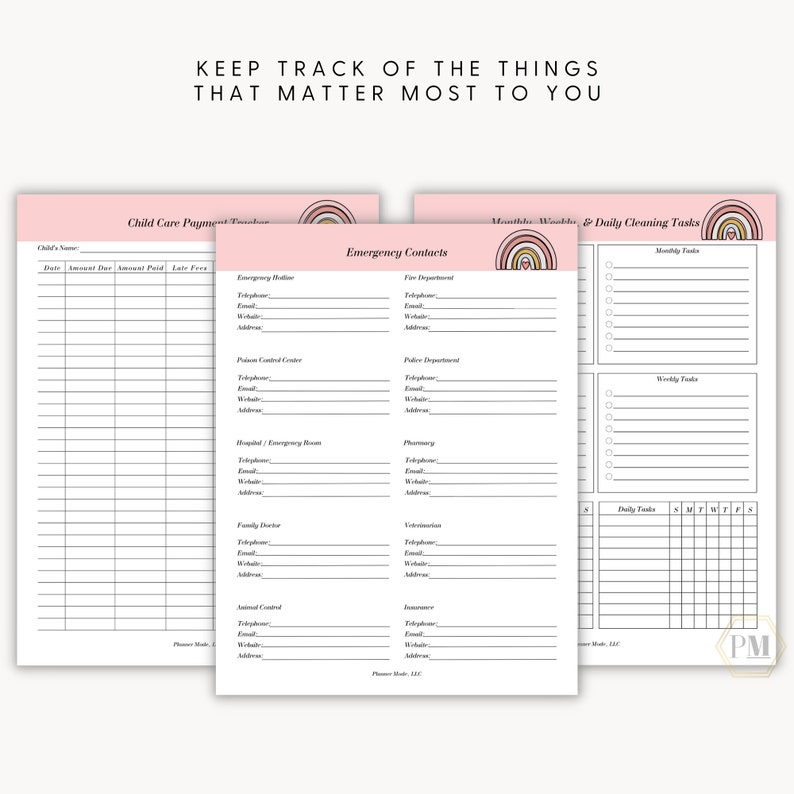 Daycare Forms Bundle, Business Planner, Child Care Planner, Printable ...