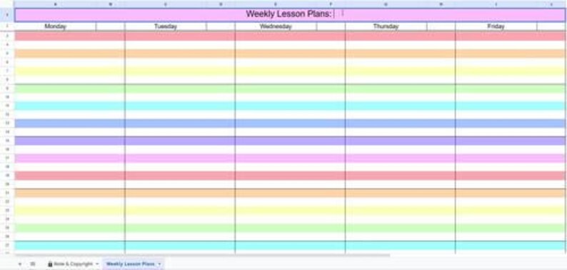 Lesson Plan Template Editable, Weekly Lesson Planner, Lesson Planner ...