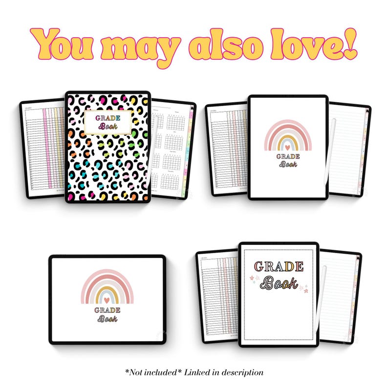Digital Teacher Gradebook: Homeschool Grading System (PDF Download) - Etsy
