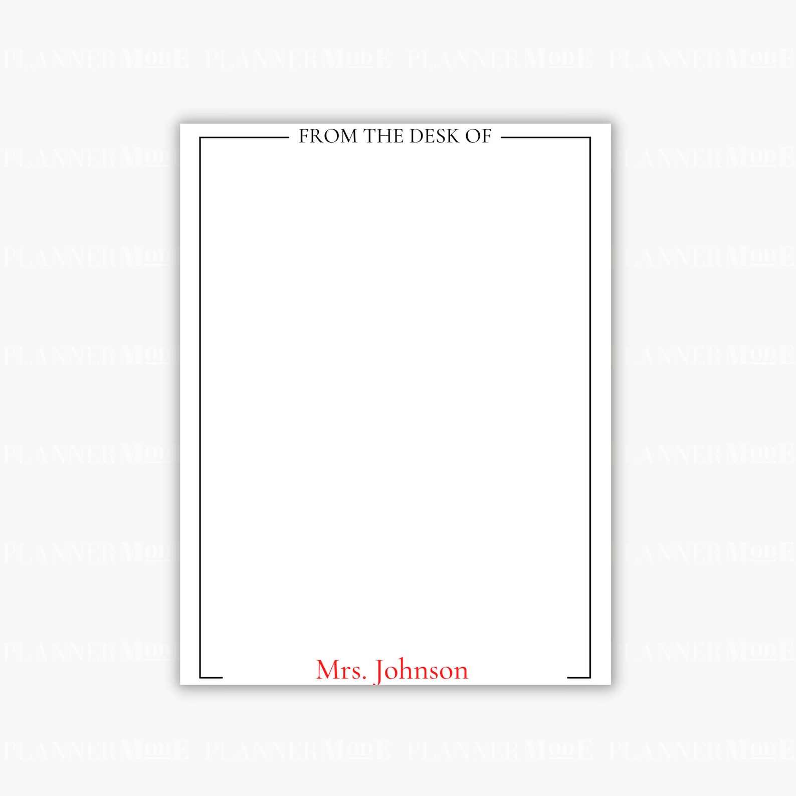 Editable Teacher Notepad Template, From the Office Of, From the Desk of ...