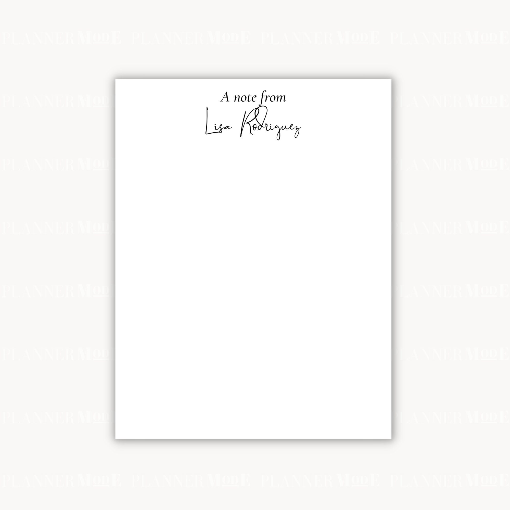 Editable Custom Teacher Notepad, Office Notepad, Personalized ...