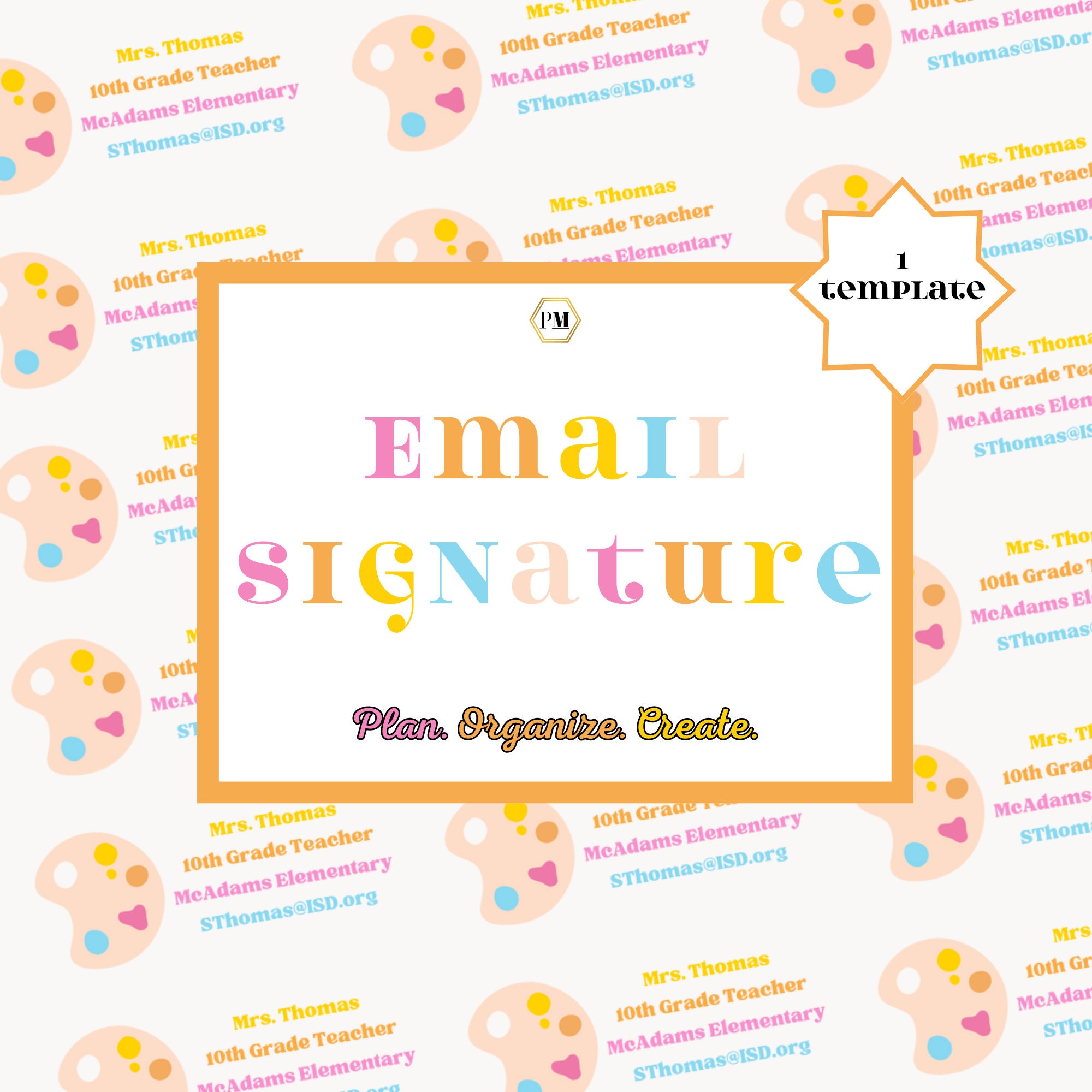 Art Teacher Email Signature, Gmail Signature, Custom Email Signature ...