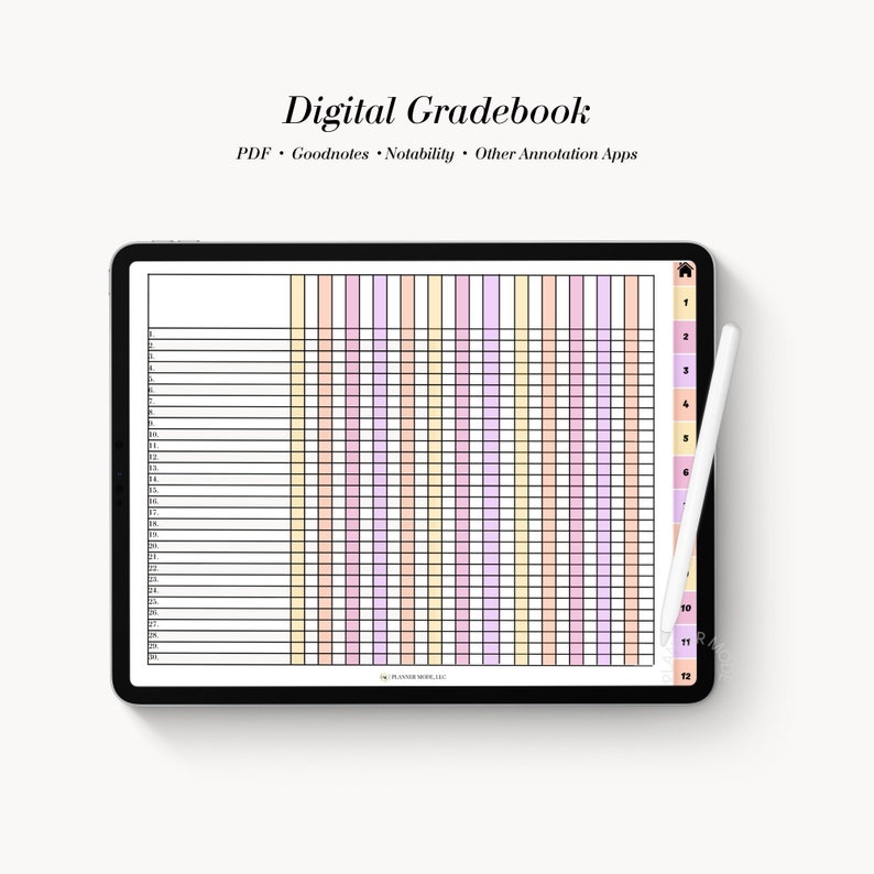 Homeschool Digital Gradebook, Teacher Grading System, Grade Tracker ...