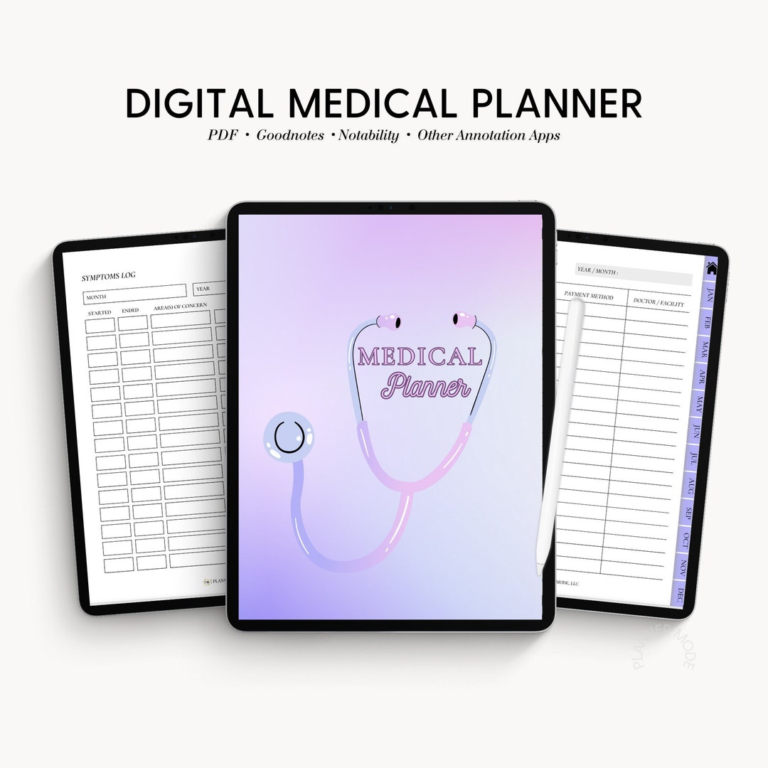 Medical Planner, Health Planner, Wellness Planner, Medication List ...