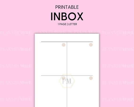 Printable Inbox Inbox Template Email Template - Etsy
