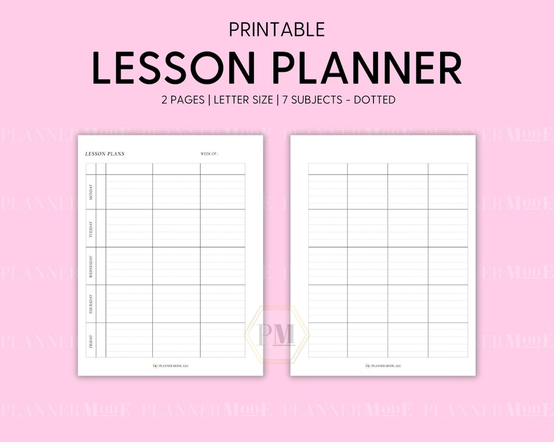 Teacher Planner Lesson Plan Template Curriculum Planner - Etsy