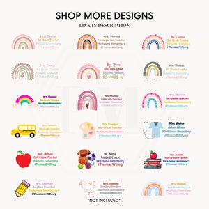 Rainbow Teacher Email Signature, Gmail Signature, Custom Email ...